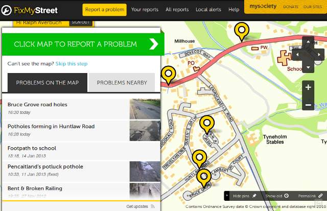 Don’t forget to tell your Council about road or pavement problems ...